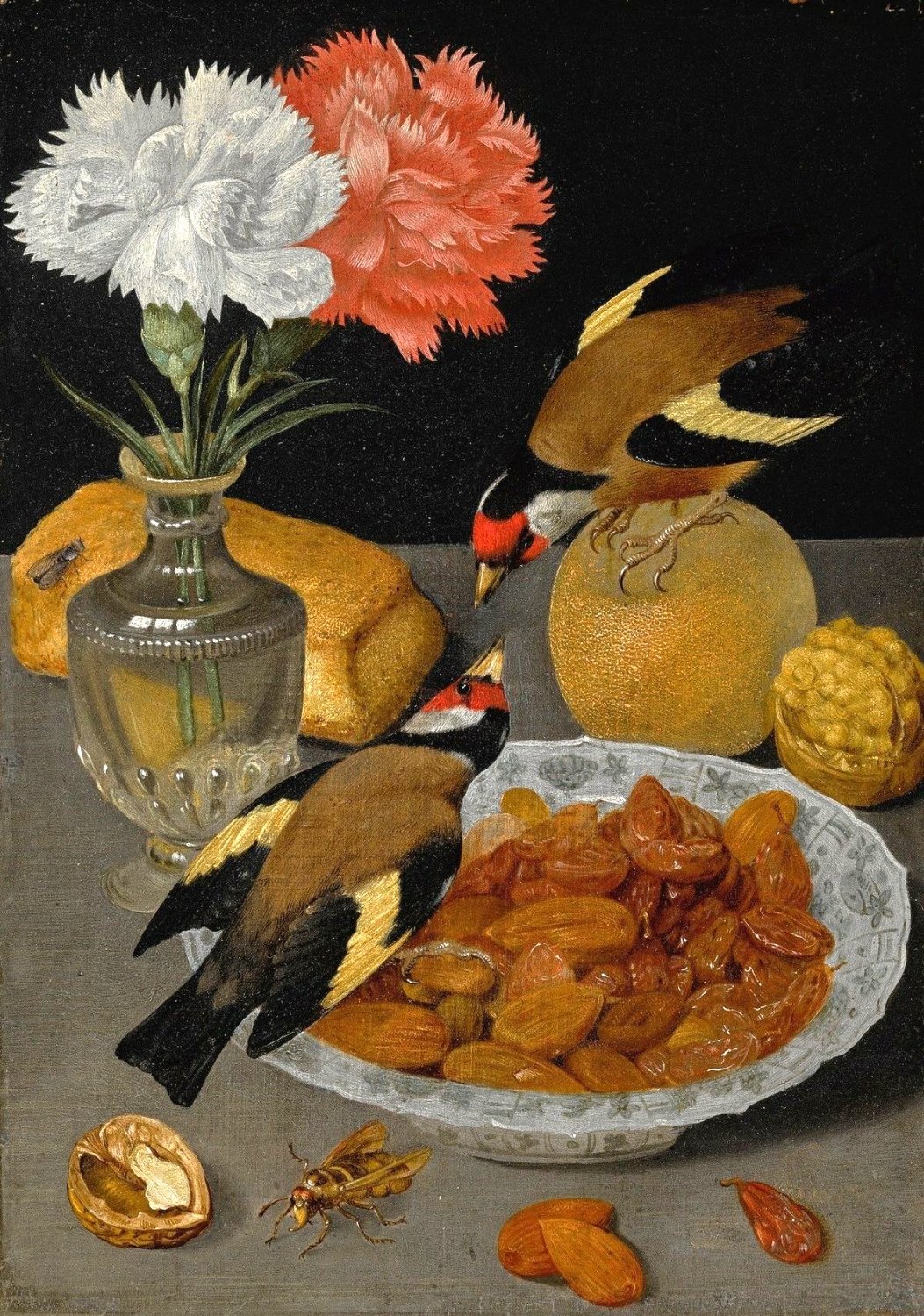 Solve Georg Flegel (German 1566 - 1638) Still-life with goldfinches, nd ...