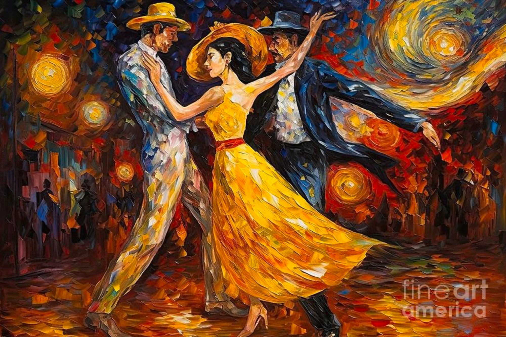 Solve Yellow Dance Cowboy Dancing Starry Night Van Gogh ~ N Akkash ...
