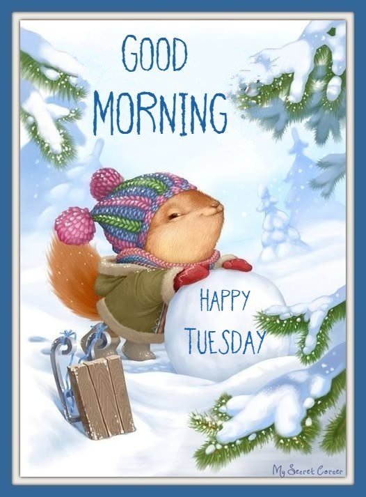 Solve Good Morning - Happy Tuesday! jigsaw puzzle online with 63 pieces