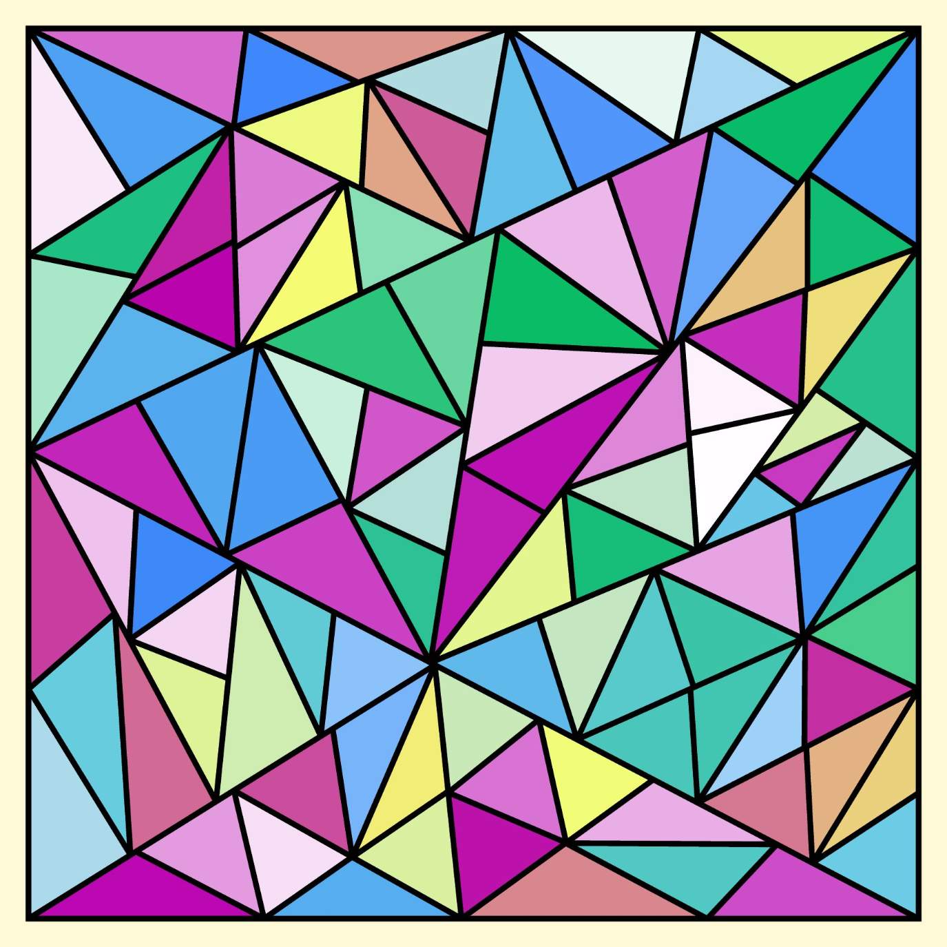 Solve 100 Triangles jigsaw puzzle online with 121 pieces