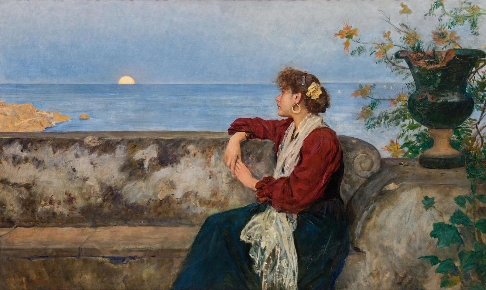 Solve Johann Victor Kramer - (Austrian 1861 - 1949) - Moonrise in ...