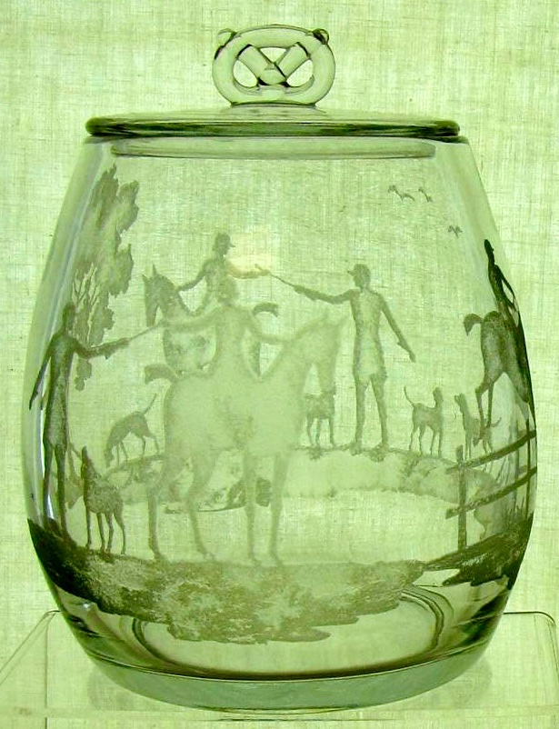 Solve Whaley Pretzel Jar, Crystal, Fox Chase Etching jigsaw puzzle ...