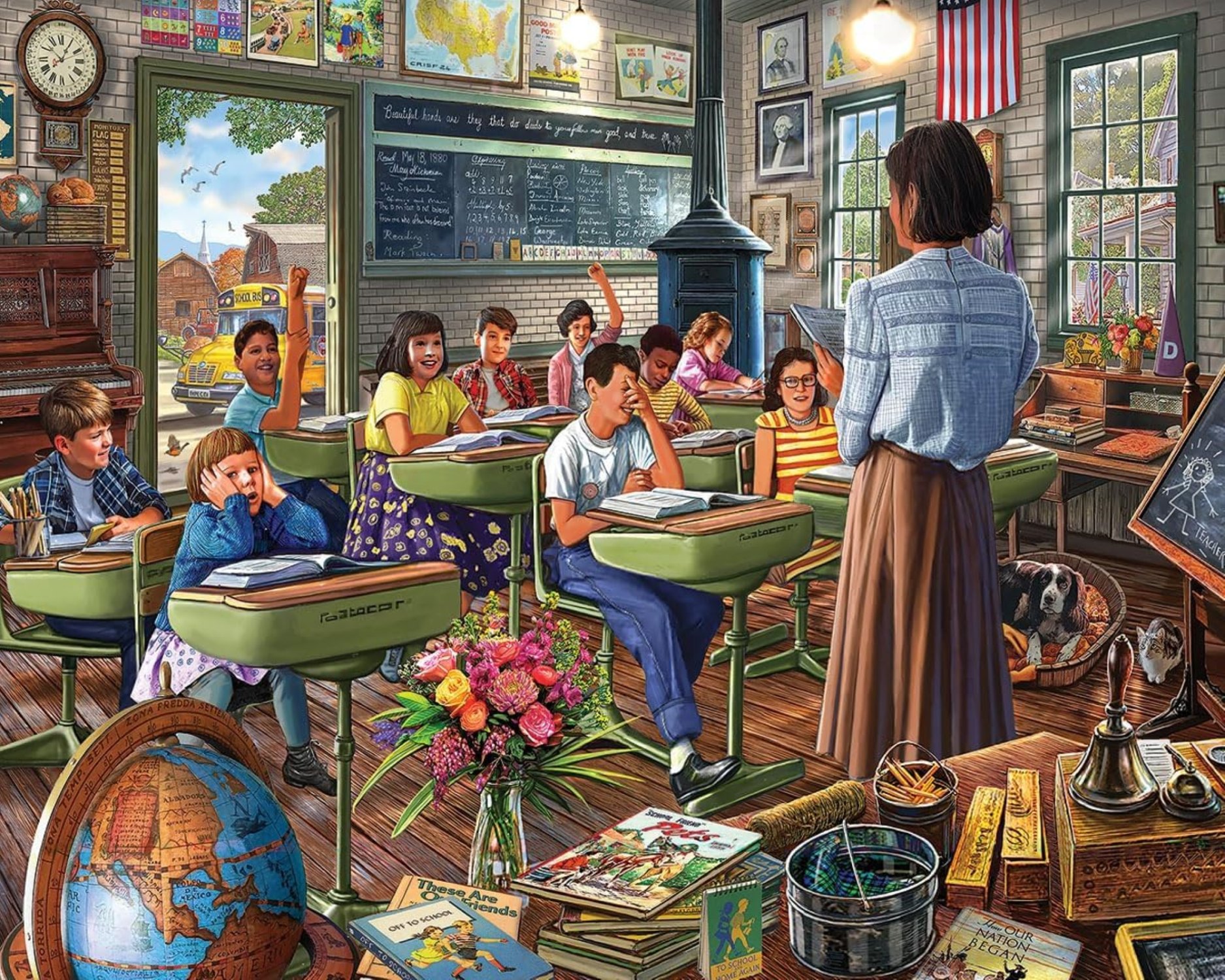 Solve Vintage Classroom jigsaw puzzle online with 130 pieces