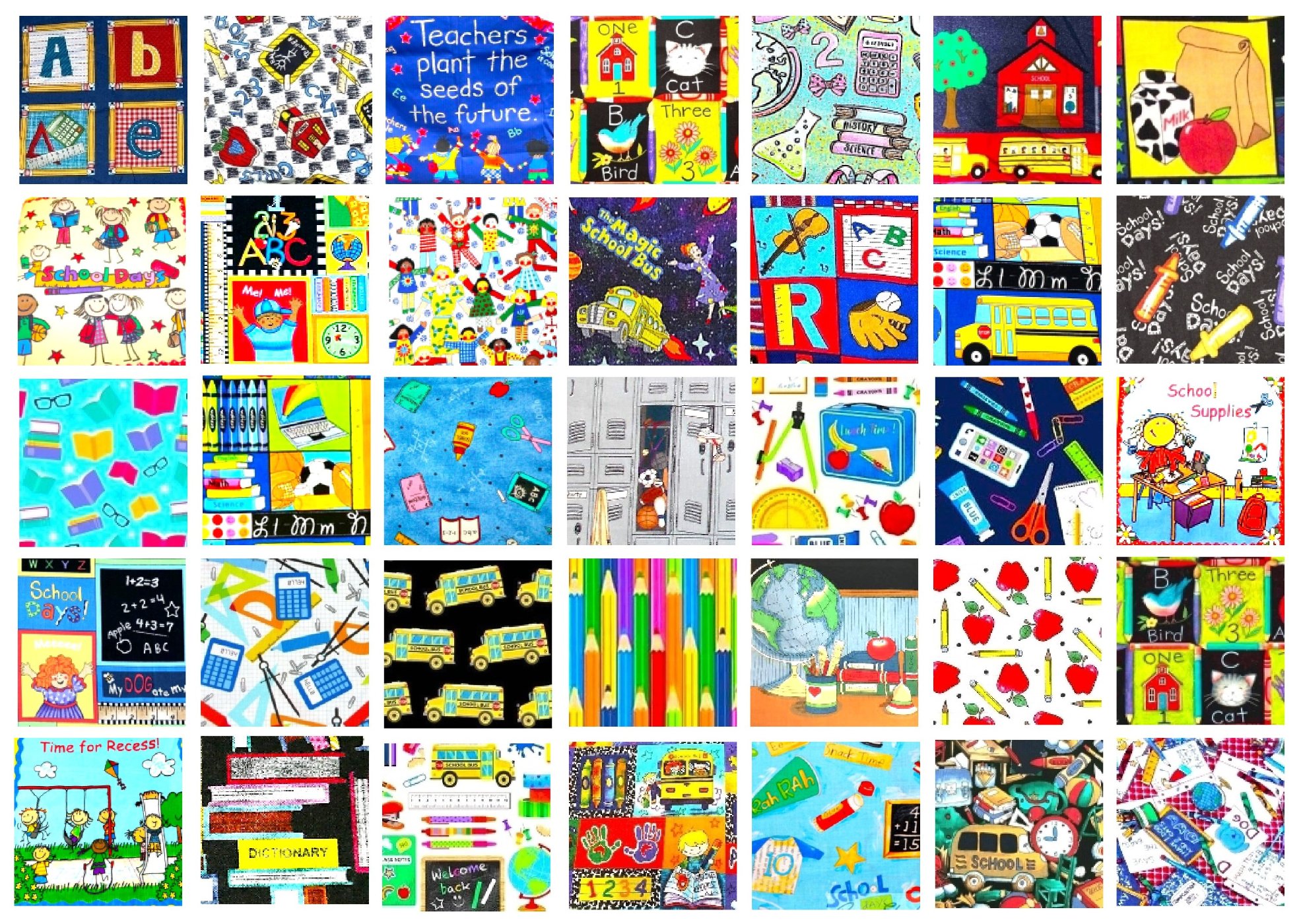 Solve PATCHWORK BACK TO SCHOOL jigsaw puzzle online with 70 pieces
