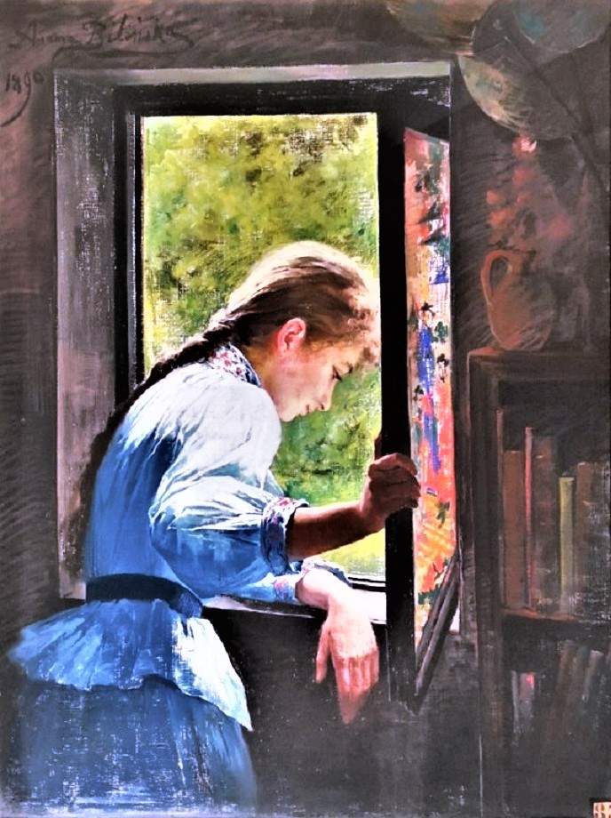 Solve In the Window jigsaw puzzle online with 70 pieces