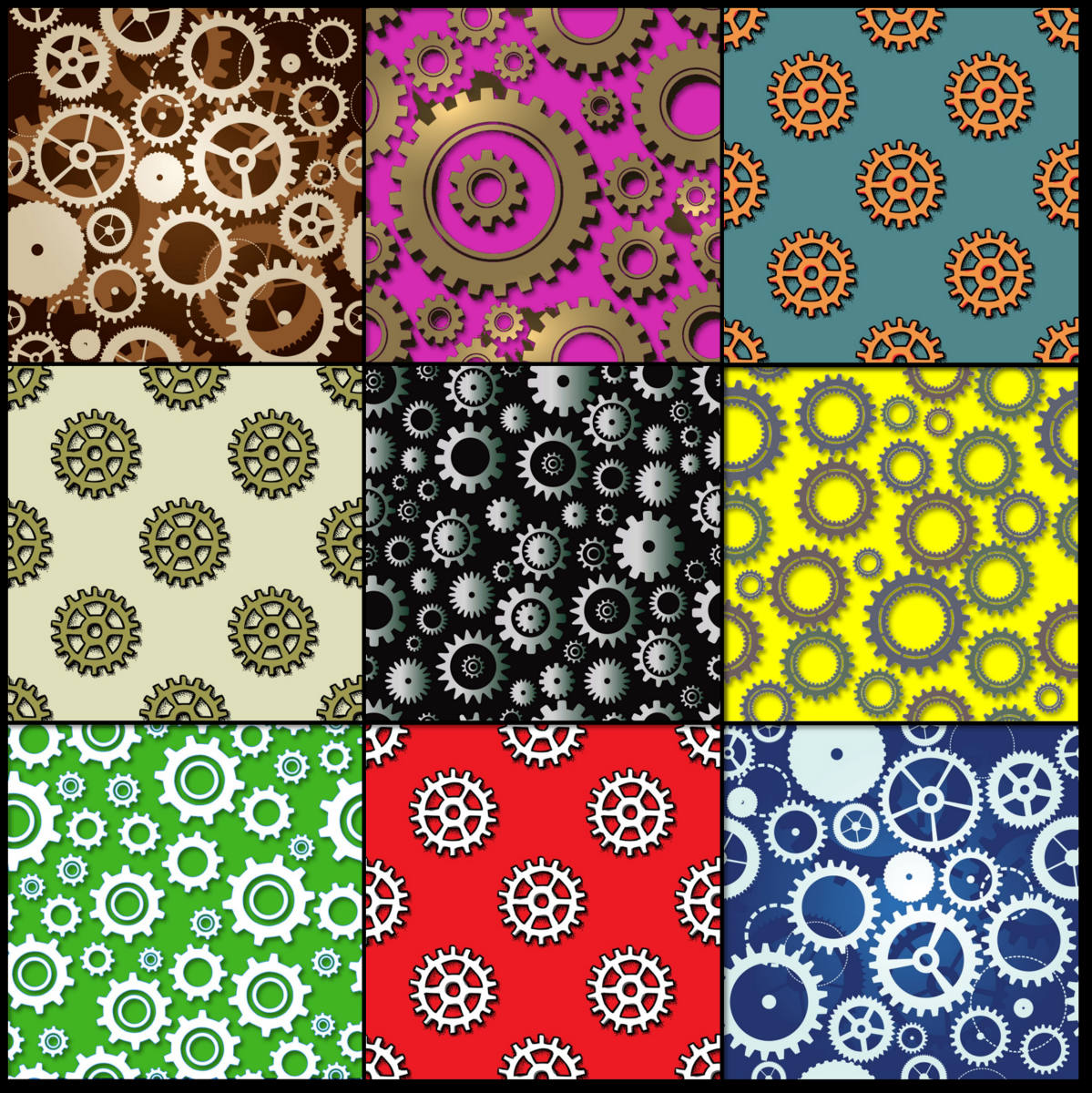 Solve Gear wheel patterns jigsaw puzzle online with 225 pieces