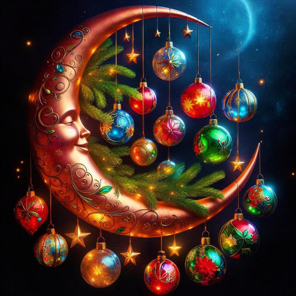 Solve Crescent Sal at Christmas Time jigsaw puzzle online with 64 pieces
