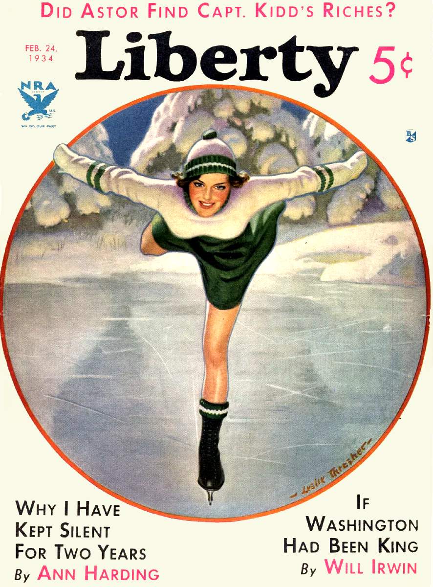 Solve Liberty, Feb 1934, cover by Charles Leslie Thrasher (American ...