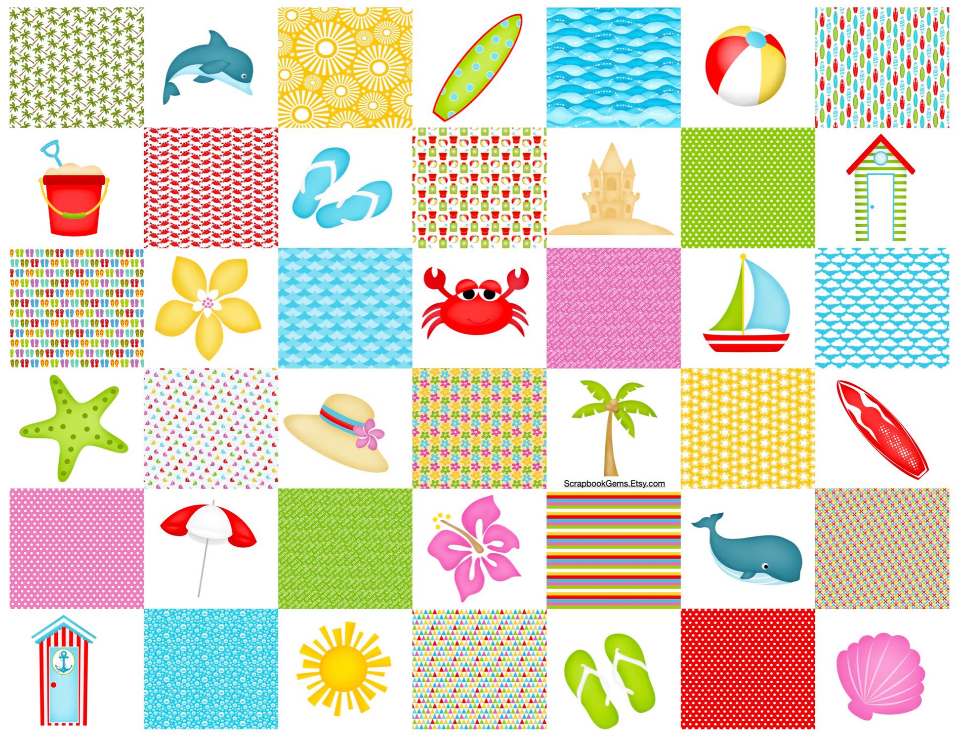 Solve Scrapbook Paper ScrapbookGems.Etsy.com jigsaw puzzle online with ...