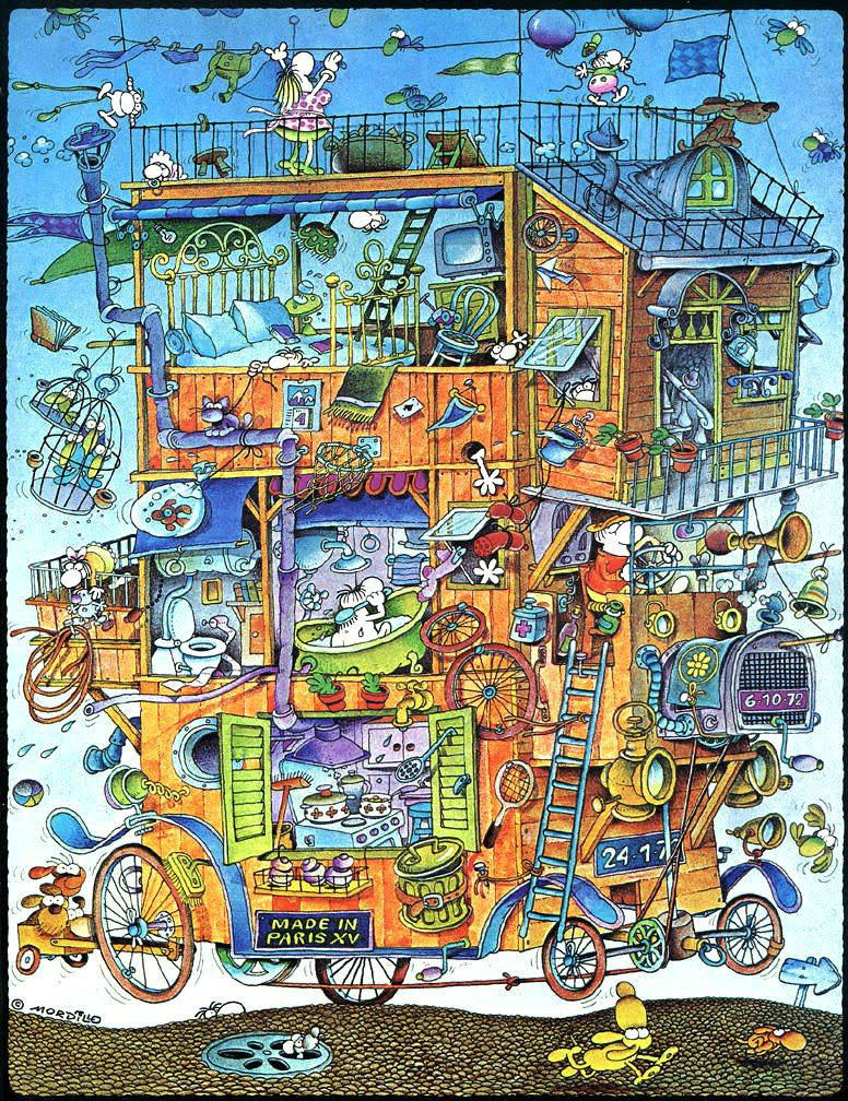 Solve House on wheels jigsaw puzzle online with 130 pieces