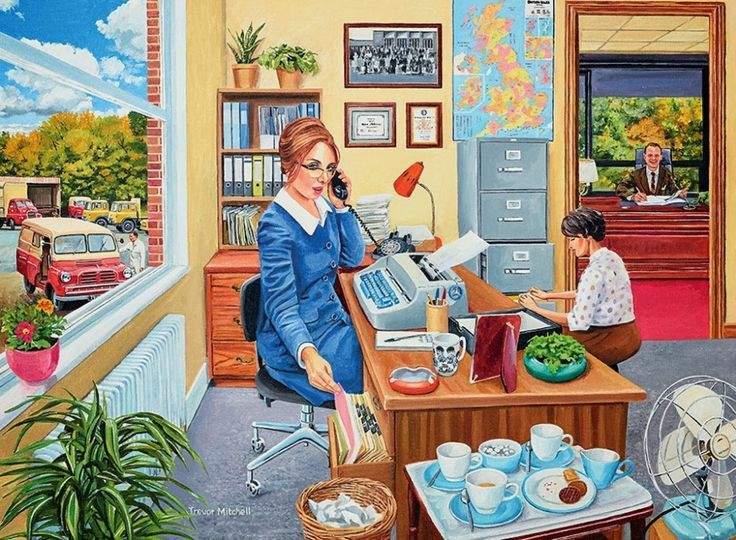 Solve Vintage Secretary (1,274) jigsaw puzzle online with 70 pieces