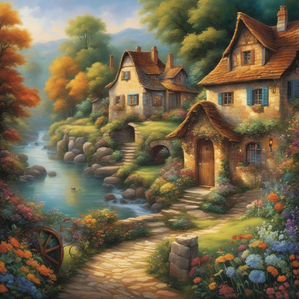 Solve Country village jigsaw puzzle online with 81 pieces