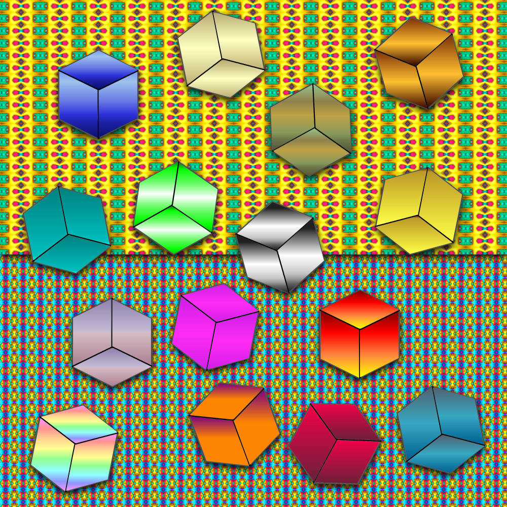 Solve TUMBLING BLOCKS jigsaw puzzle online with 100 pieces