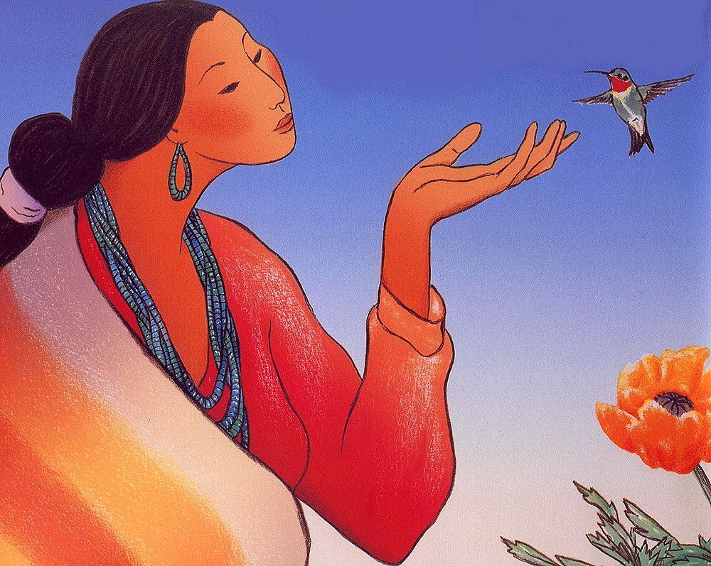 Jigsaw Puzzle | 208 pieces | Ruby Throat Hummer ~ RC Gorman (Navajo ...