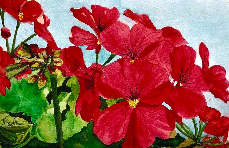 Solve "Geranium" by Nicole Curreri jigsaw puzzle online with 60 pieces