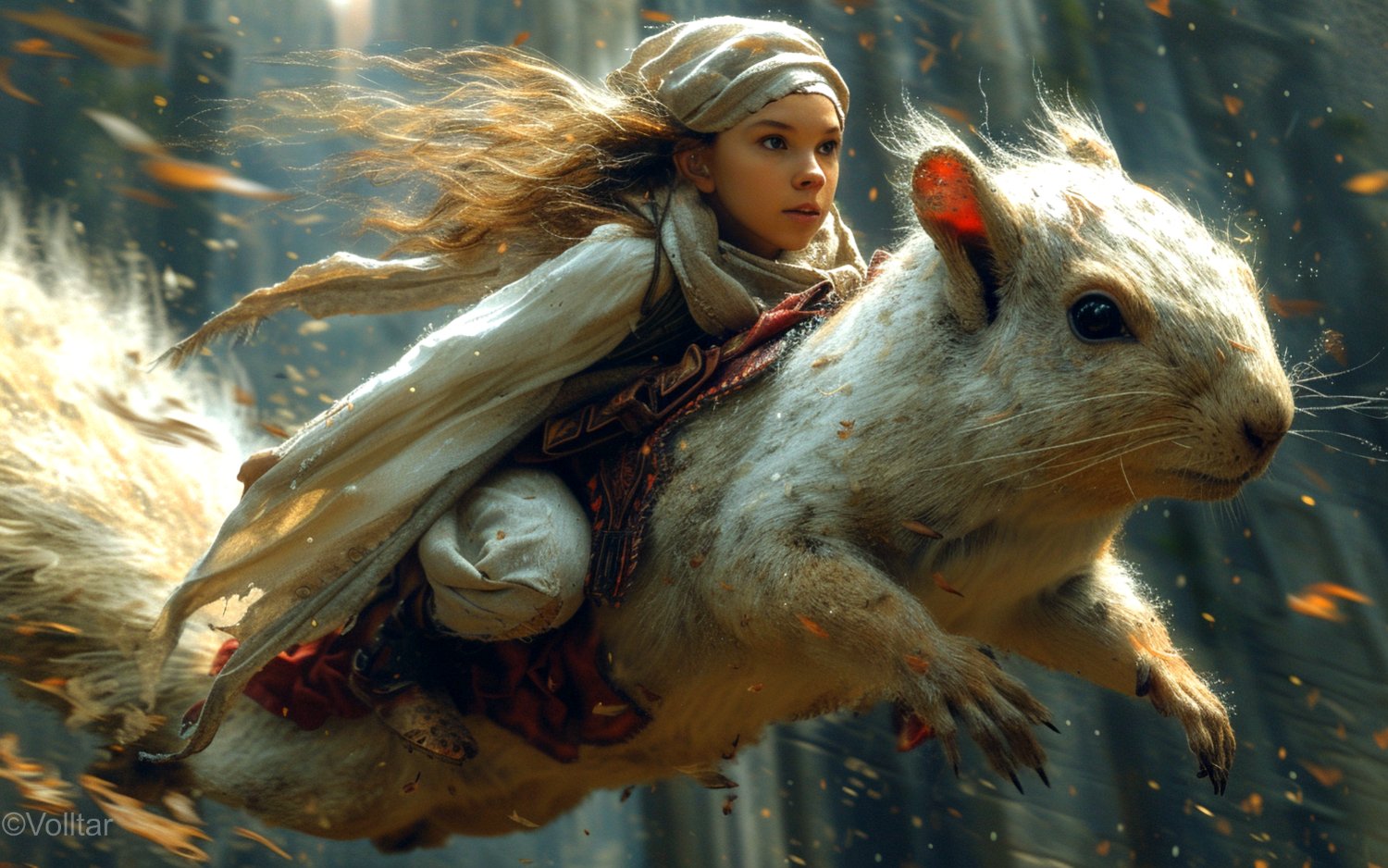 Solve Squirrel Ride jigsaw puzzle online with 12 pieces