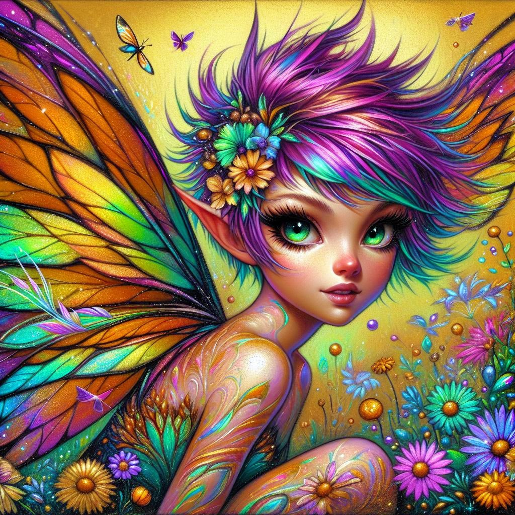 Solve Tammy the beautiful Pixie jigsaw puzzle online with 64 pieces