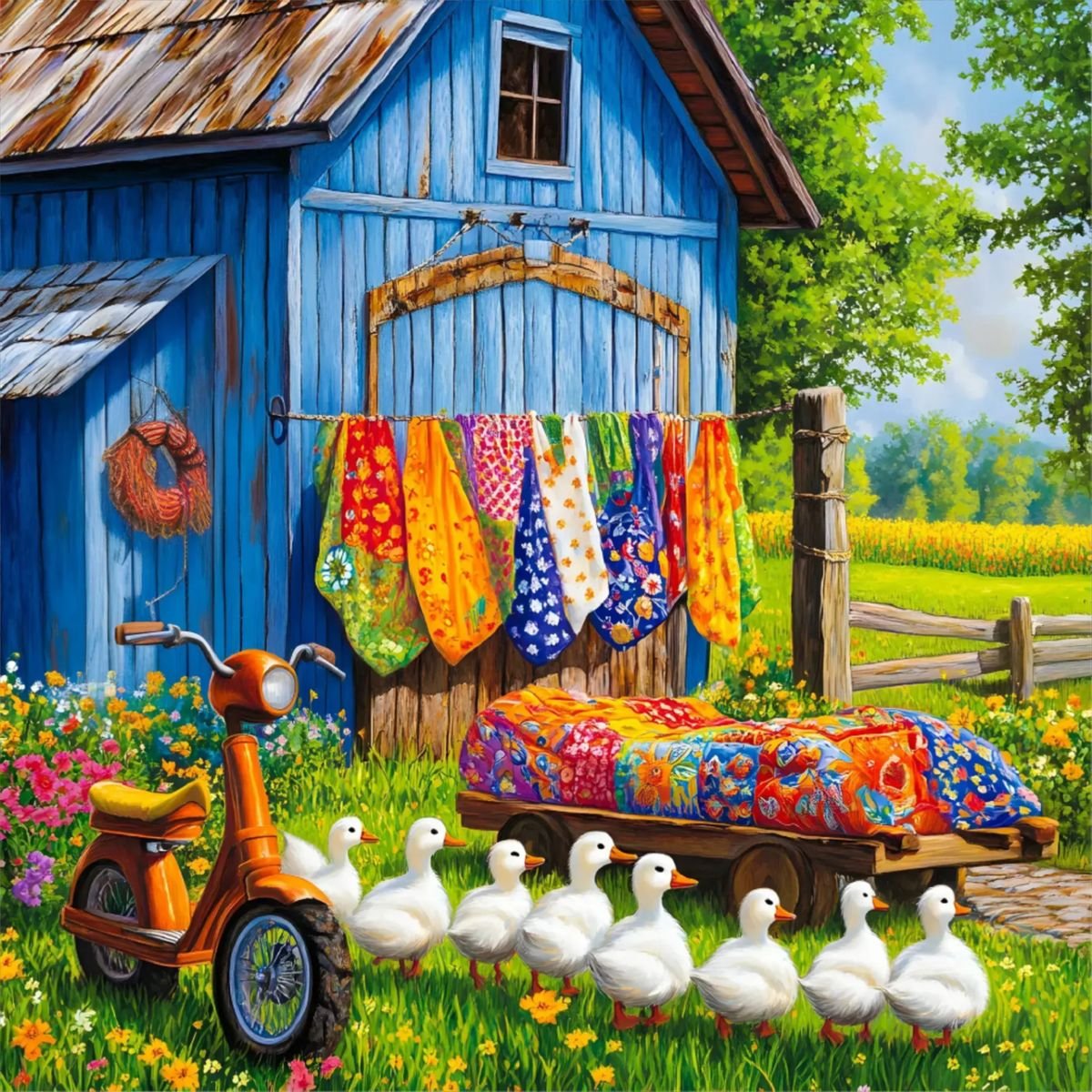 Jigsaw Puzzle | 100 pieces | Ducks in a Row | Jigidi