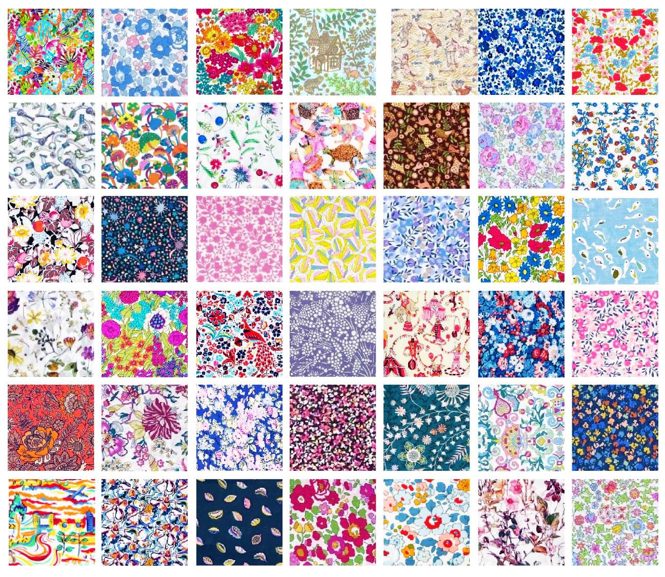 Solve PATCHWORK LIBERTY OF LONDON jigsaw puzzle online with 72 pieces