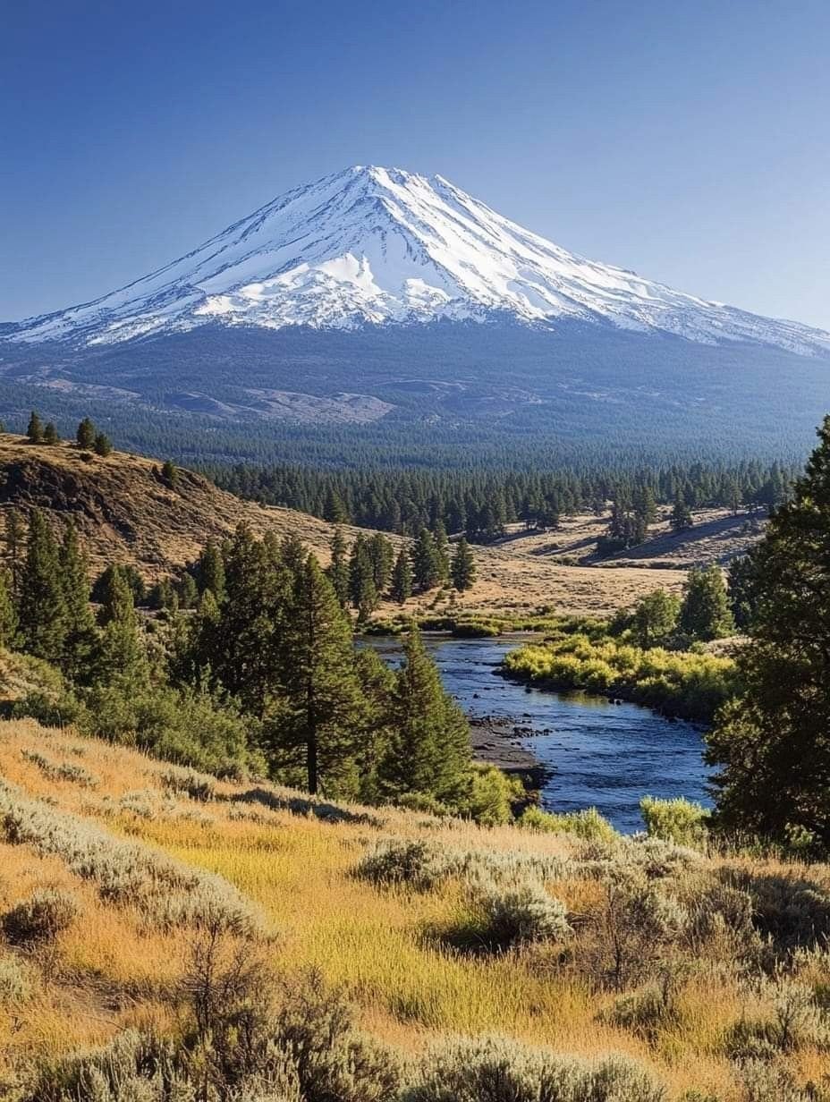 Solve Mount Shasta - California - USA jigsaw puzzle online with 35 pieces