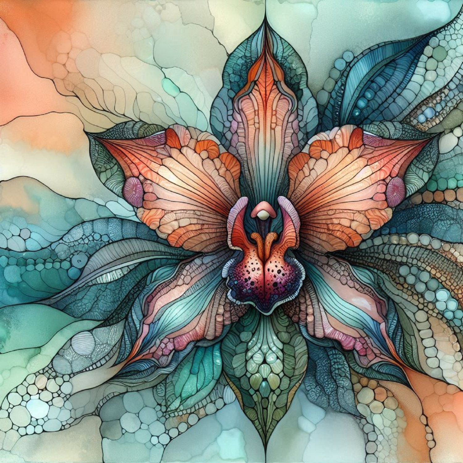 Solve Beautiful abstract orchid jigsaw puzzle online with 600 pieces