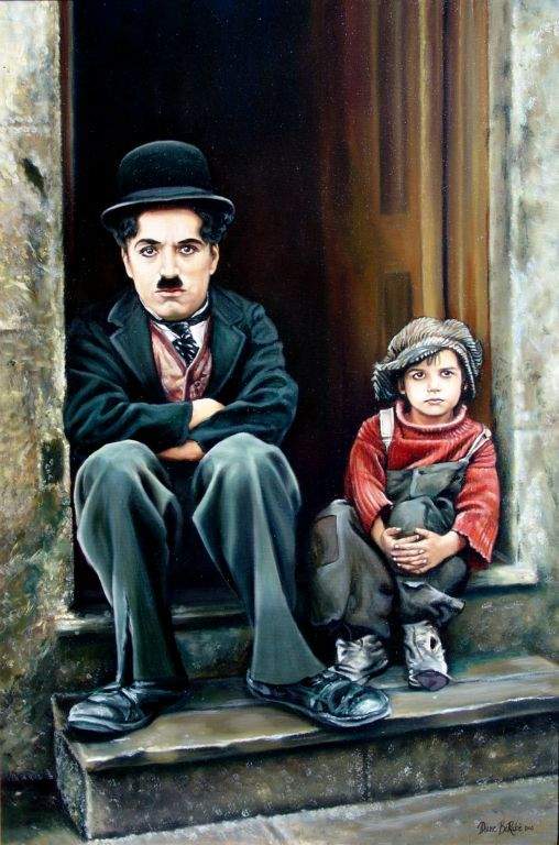 Solve Charlie Chaplin. Le Kid. jigsaw puzzle online with 96 pieces