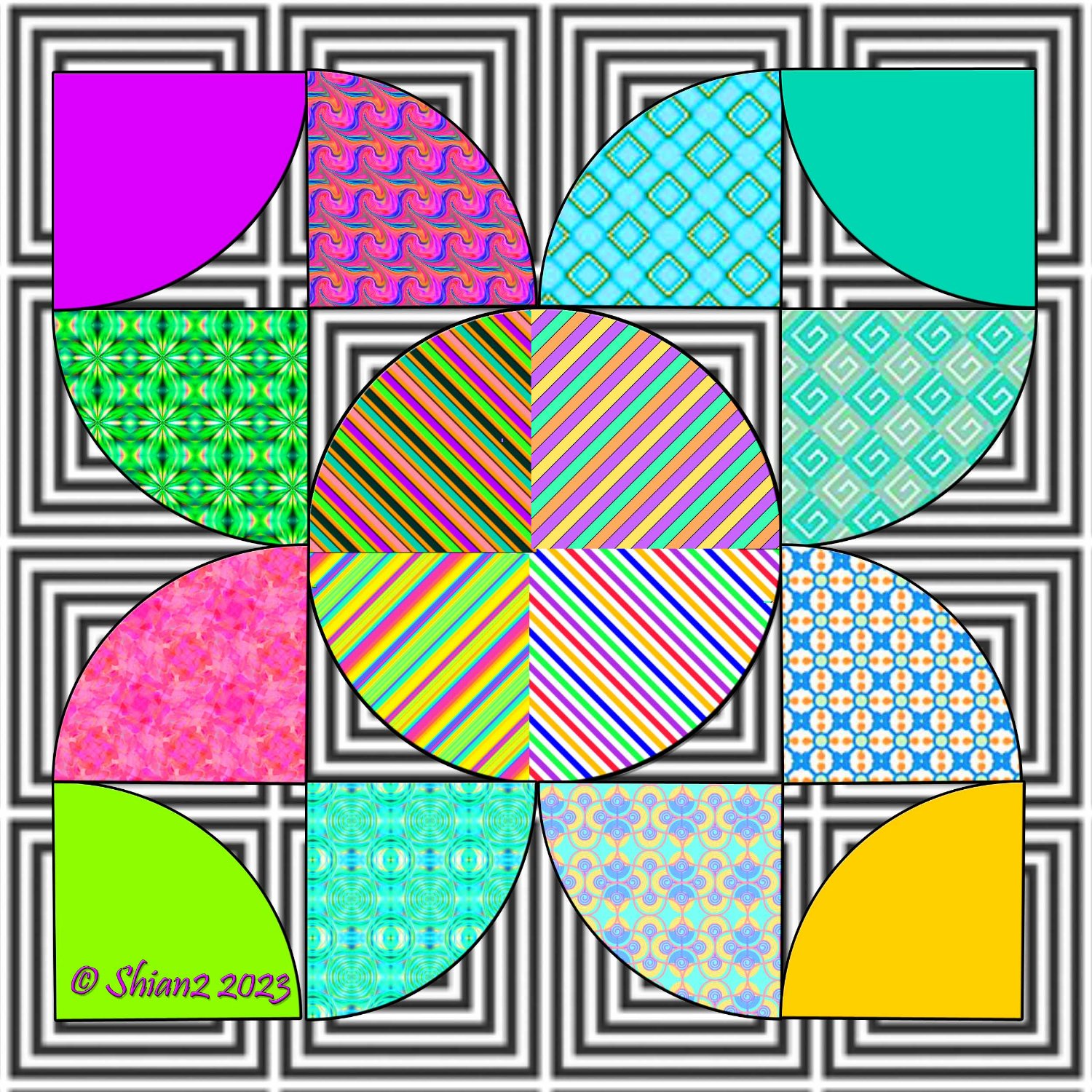 Solve Patchwork Design jigsaw puzzle online with 64 pieces