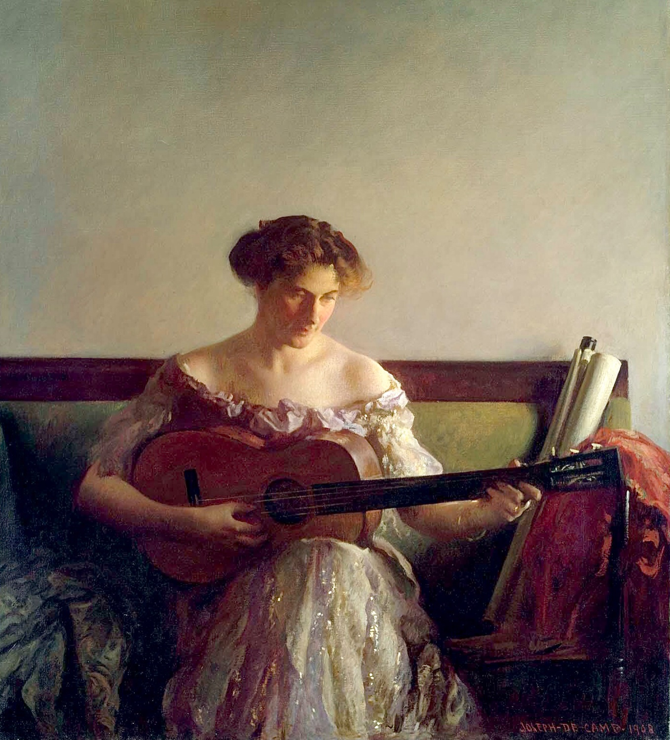 Solve The Guitar Player, 1908, Joseph Rodefer DeCamp (1858–1923) jigsaw ...