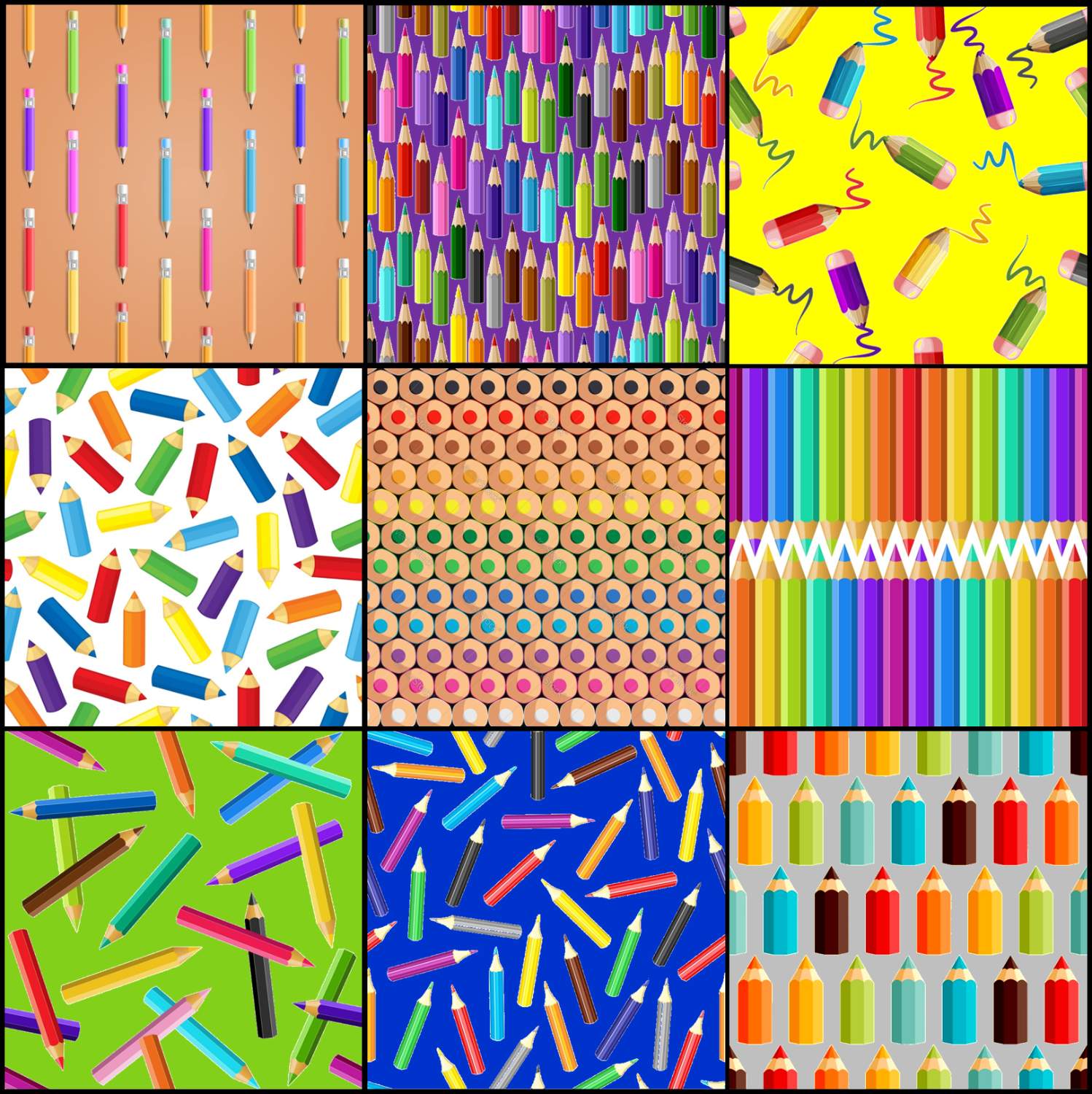 Solve Color pencil patterns jigsaw puzzle online with 225 pieces