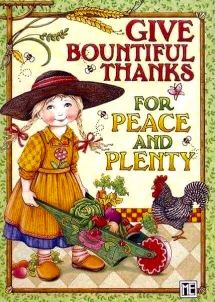 Solve Give Bountiful Thanks by Mary Englebreit jigsaw puzzle online ...