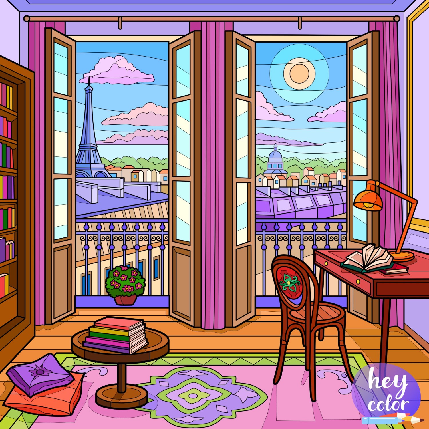 Solve Study with a View jigsaw puzzle online with 256 pieces