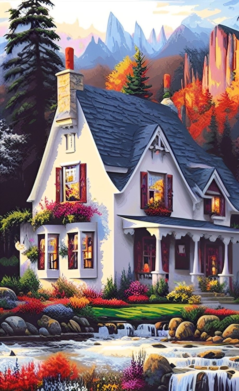 Solve By Water's Edge jigsaw puzzle online with 84 pieces