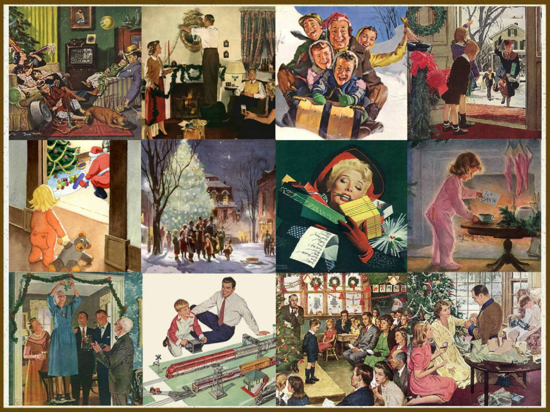 Solve Bygone Christmas jigsaw puzzle online with 35 pieces