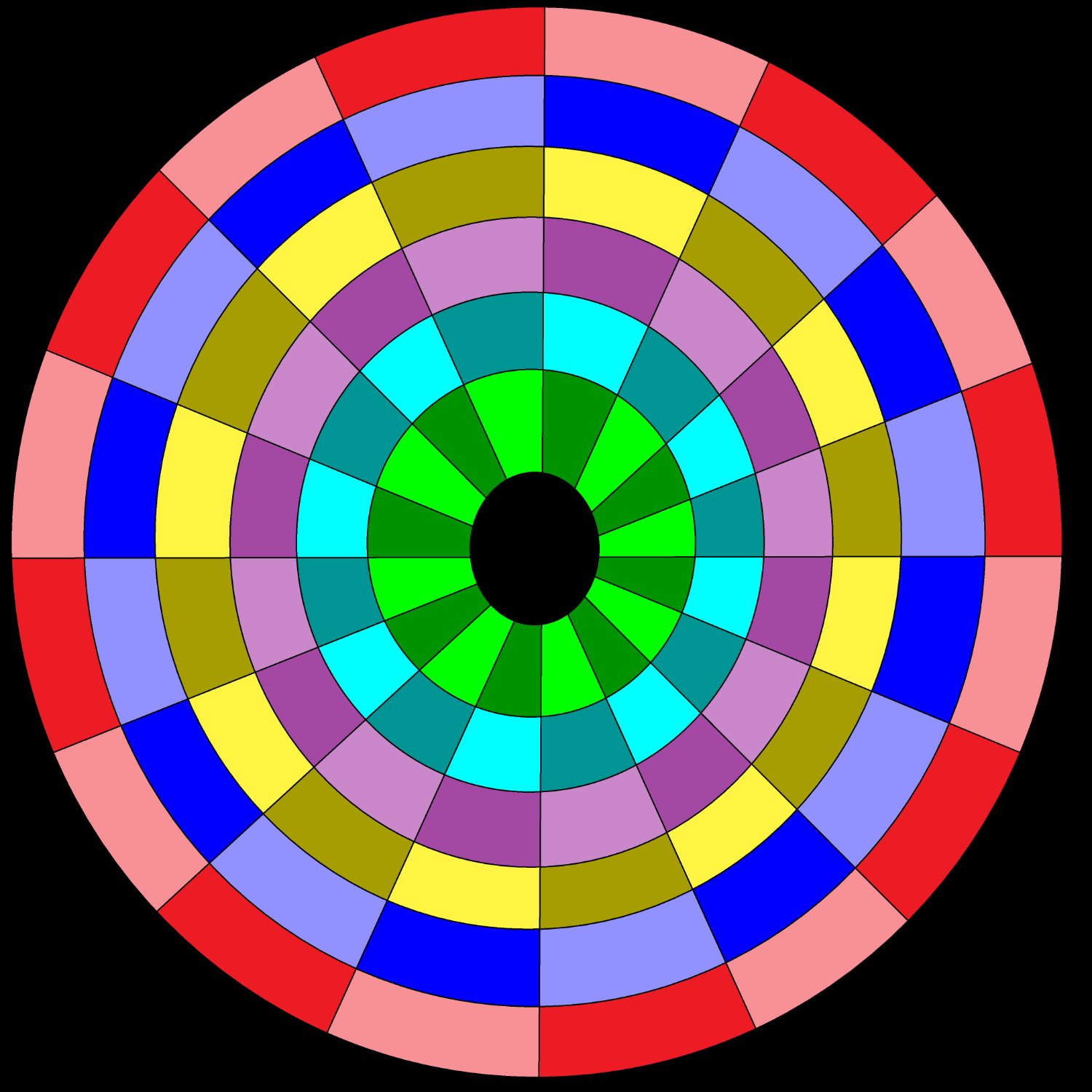 Solve COLOR WHEEL jigsaw puzzle online with 64 pieces