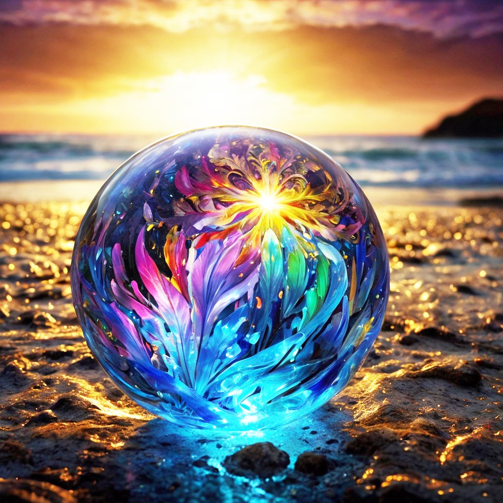 Solve Mesmerizing orb of light jigsaw puzzle online with 121 pieces
