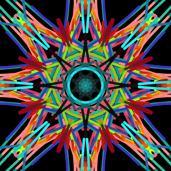 Solve Random Kaleidoscope #131 jigsaw puzzle online with 9 pieces