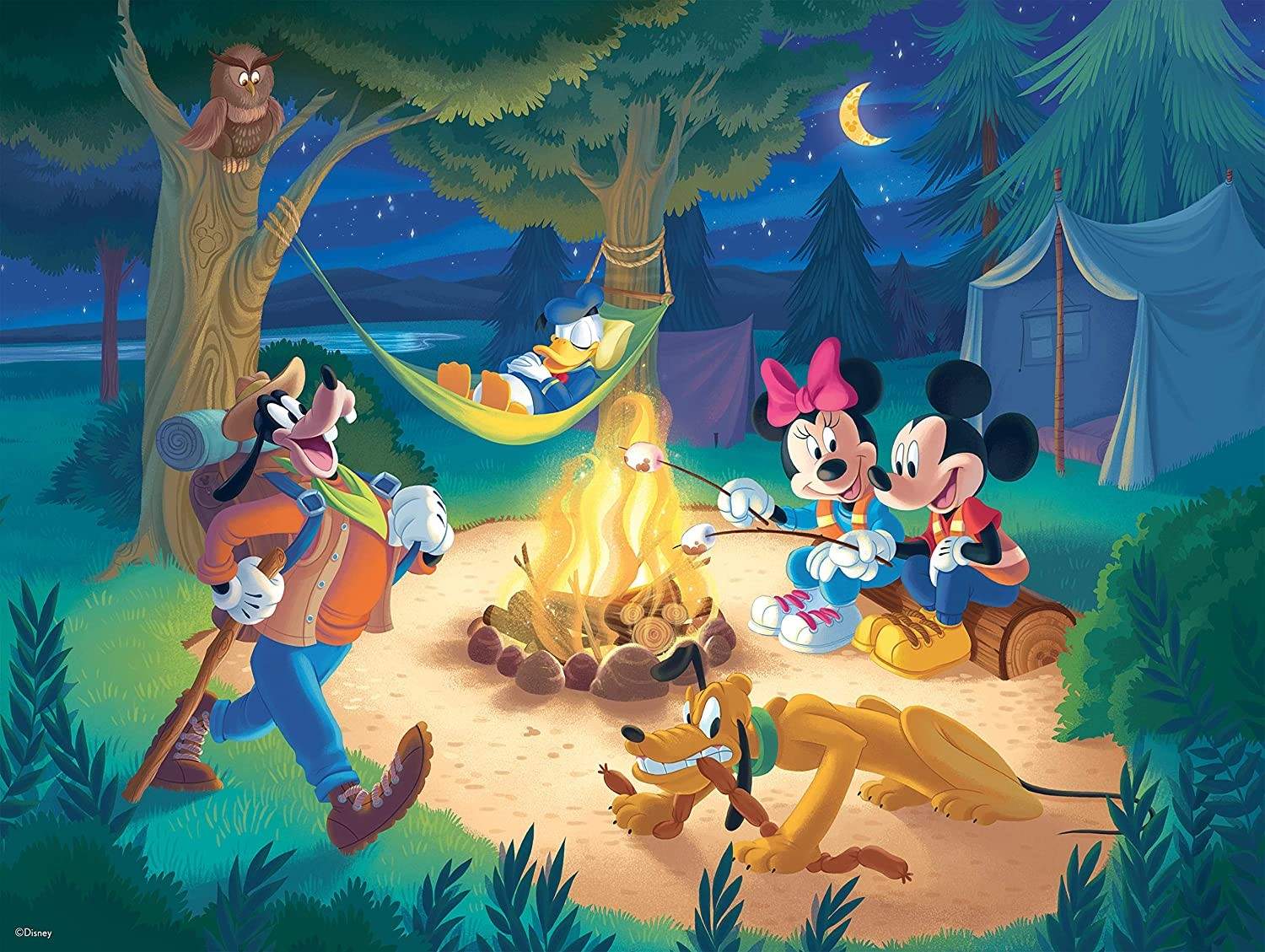 Jigsaw Puzzle | Mickey Mouse Camping | 252 pieces | Jigidi