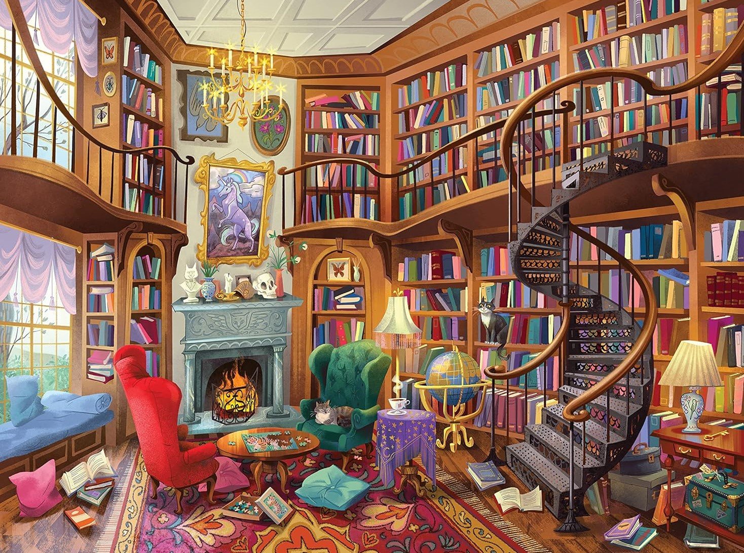 Solve Library #3 jigsaw puzzle online with 88 pieces