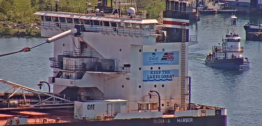 Solve Indiana Harbor & tug jigsaw puzzle online with 72 pieces