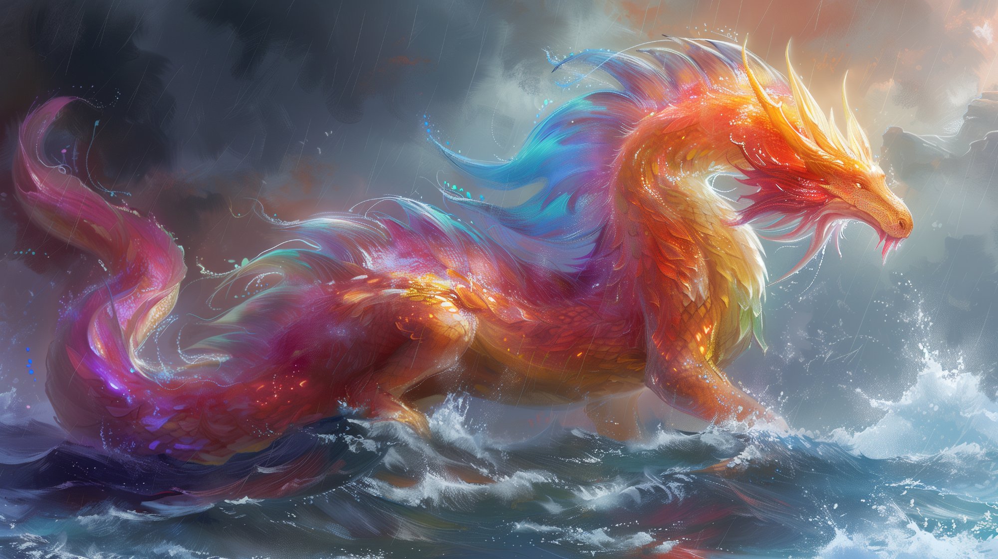 Solve Colorful sea dragon jigsaw puzzle online with 390 pieces