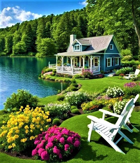 Jigsaw Puzzle | 56 pieces | Peaceful landscape | Jigidi