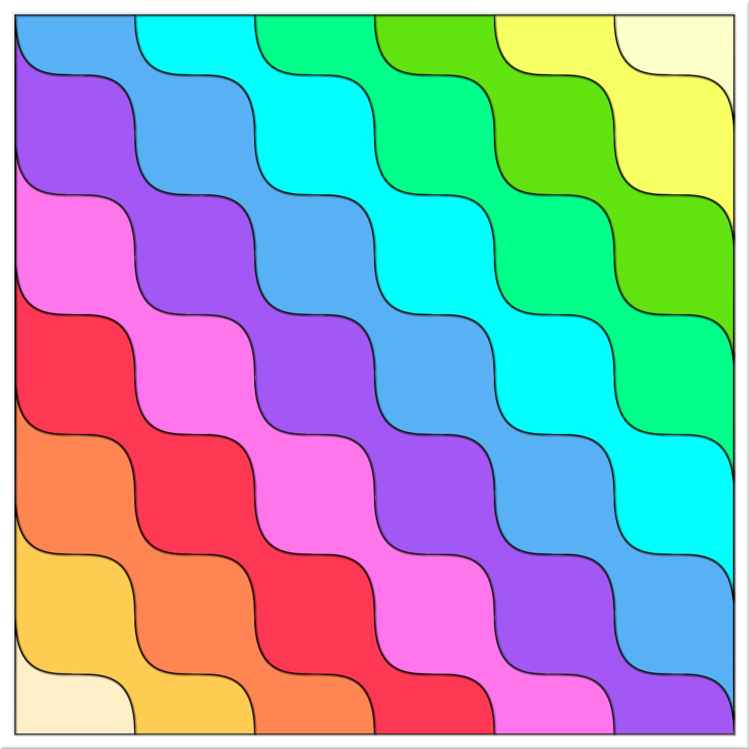 Solve Wavy Hues jigsaw puzzle online with 600 pieces