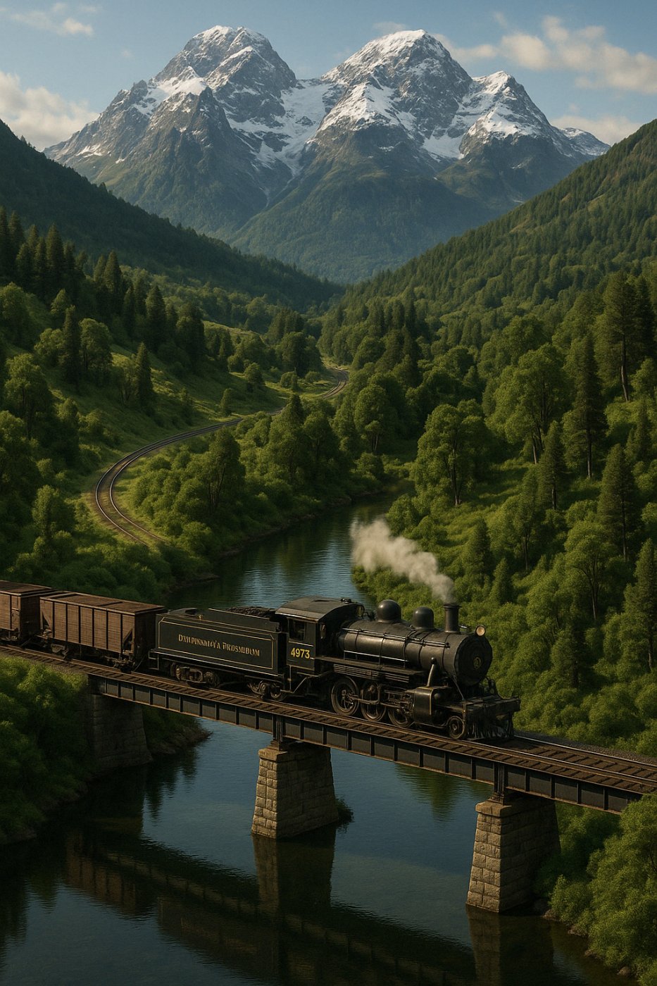 Jigsaw Puzzle | 35 pieces | Old 4973 is trying out the new bridge that ...
