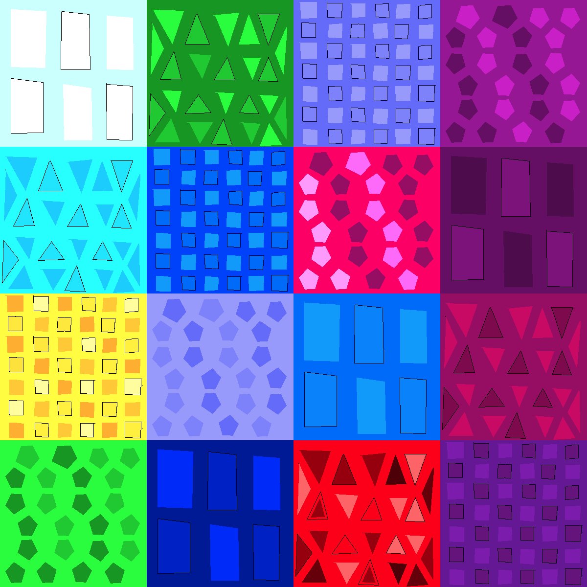 Solve shapes jigsaw puzzle online with 100 pieces