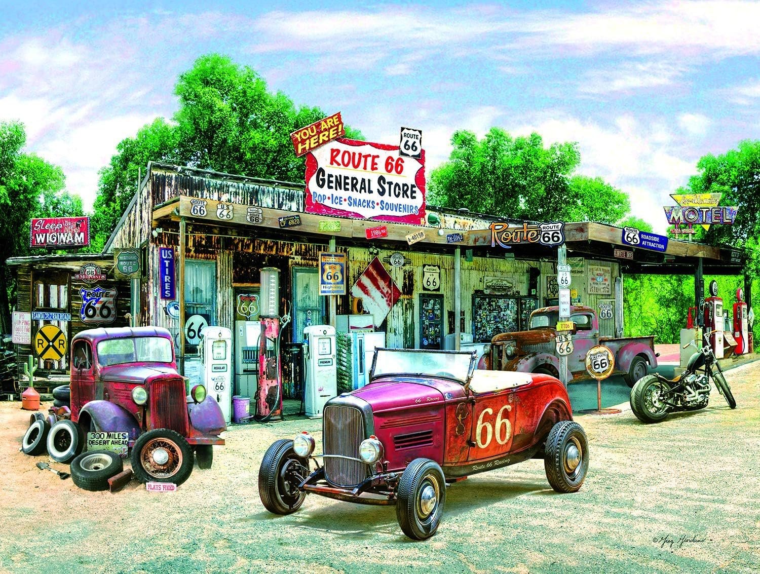 Solve Route 66 jigsaw puzzle online with 266 pieces