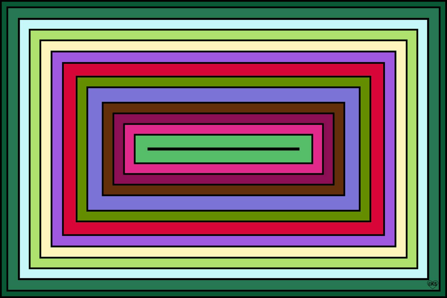 Solve Concentric Rectangles!! ~ M jigsaw puzzle online with 96 pieces