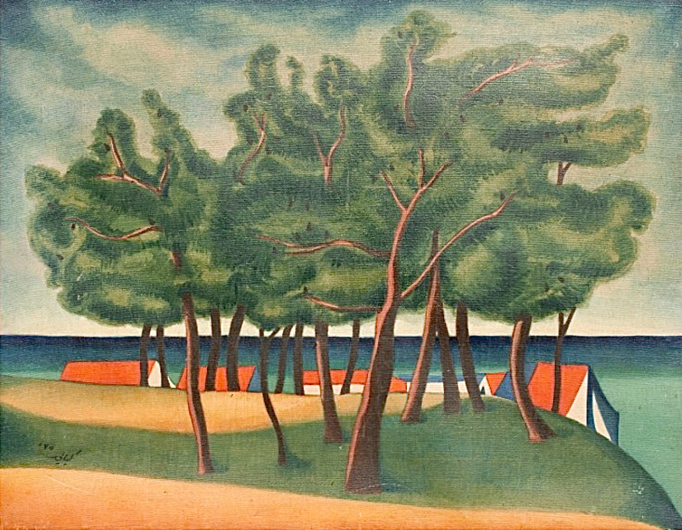 Solve Raas Albaseet, 1975, Louay Kayyali (1935-1978) jigsaw puzzle ...