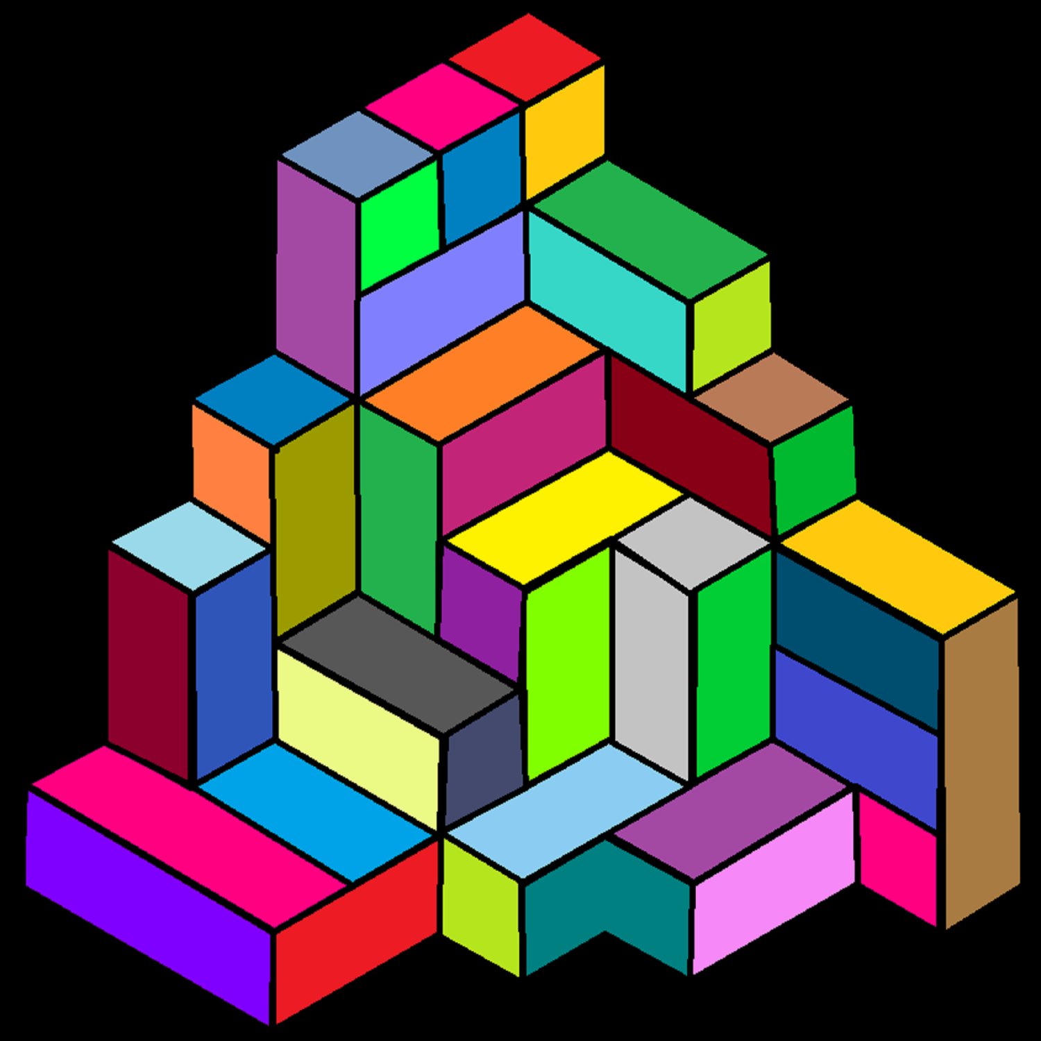 Solve COLORFUL SHAPES (2) jigsaw puzzle online with 121 pieces
