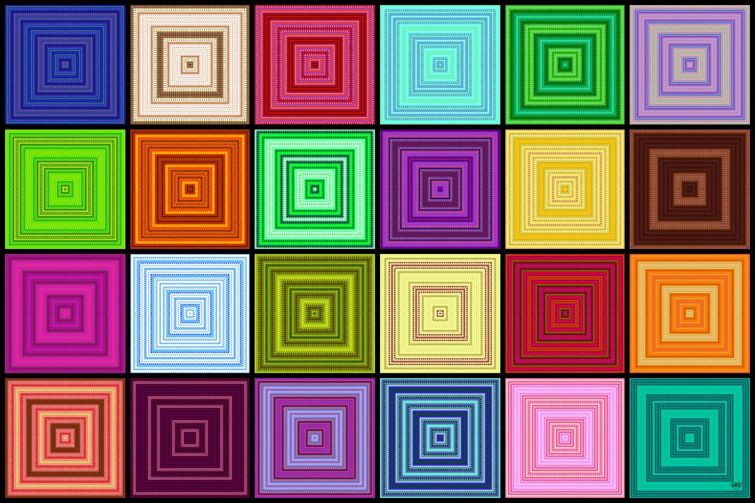 Jigsaw Puzzle | Fancy Squares!! ~ T | 12 pieces | Jigidi