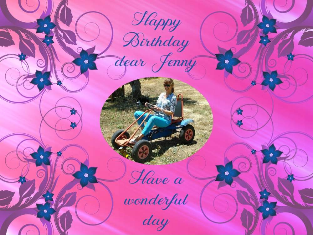 Solve Happy Birthday dear Jenny (Jennyw) jigsaw puzzle online with 12 pieces